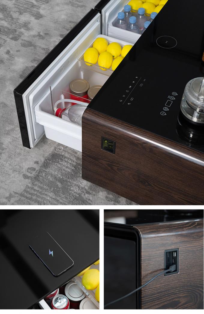 135L Capacity Music Fridge Smart Room Table with Refrigerator and ...