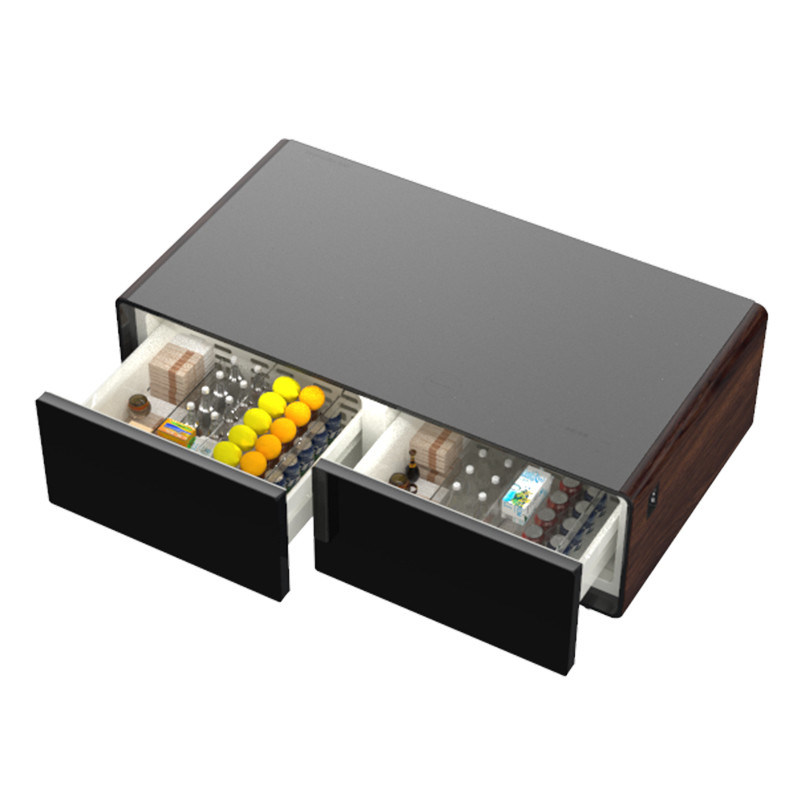 Adjustable Double Door Refrigerator Smart Coffee Table Modern Living ...